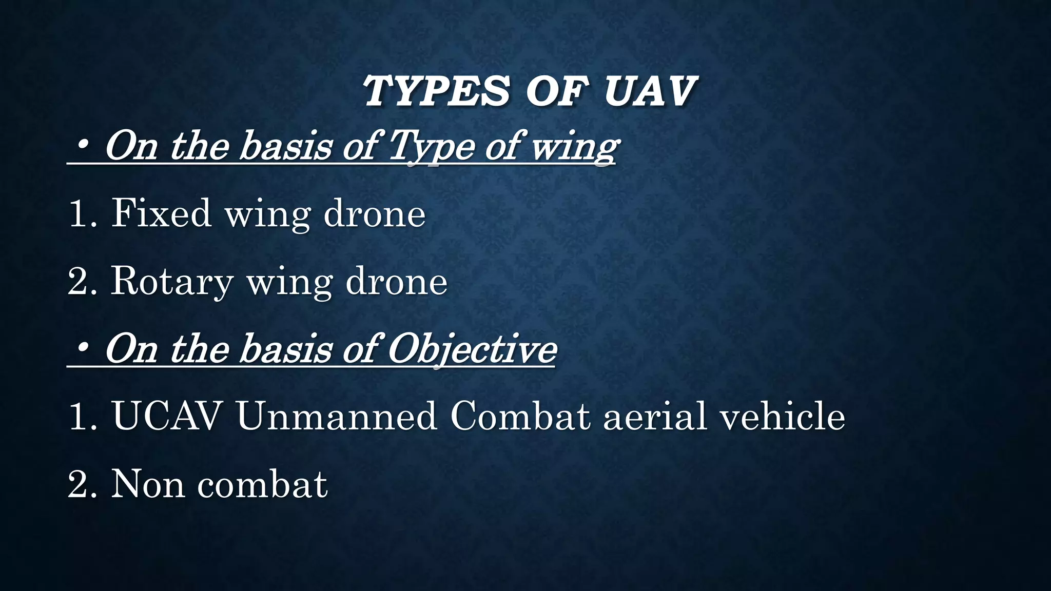 Unmanned aerial vehicle (uav) | PPTX