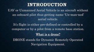 Unmanned aerial vehicle (uav) | PPTX