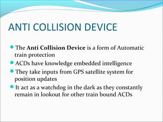 Unmanned railway tracking and anti collision system using gsm | PPT