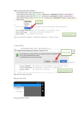 Unmappable character for encoding utf 8 trên android | PDF