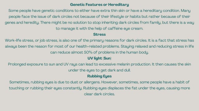 Unmasking Dark Circles: Understanding the Causes | PPT Unmasking Dark Circles: Understanding the Causes | PPT