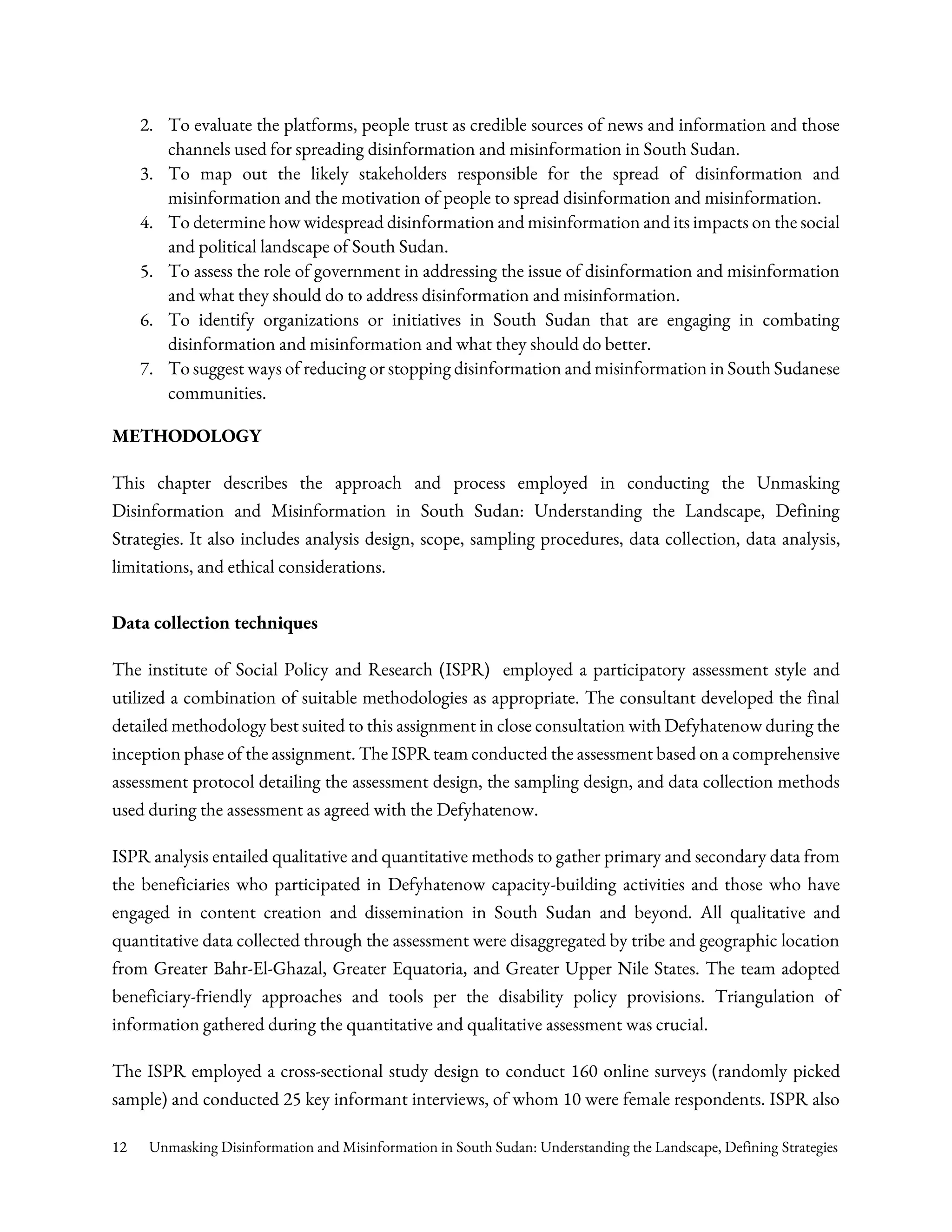 Unmasking Disinformation and Misinformation in South Sudan ...