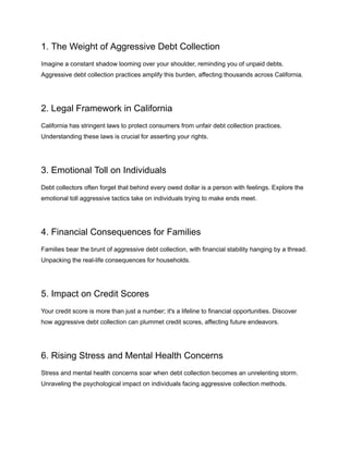 Revealing the Impact: Consequences of Aggressive Debt Collection ...