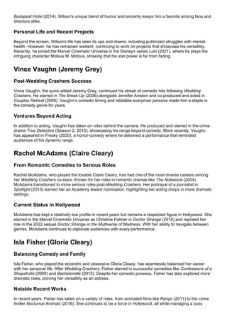 Unmasking the 'Wedding Crashers Cast_ Where Are They Now.docx