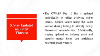 Unmasking Threats - Top Tips to Find OWASP Vulnerabilities | PPTX