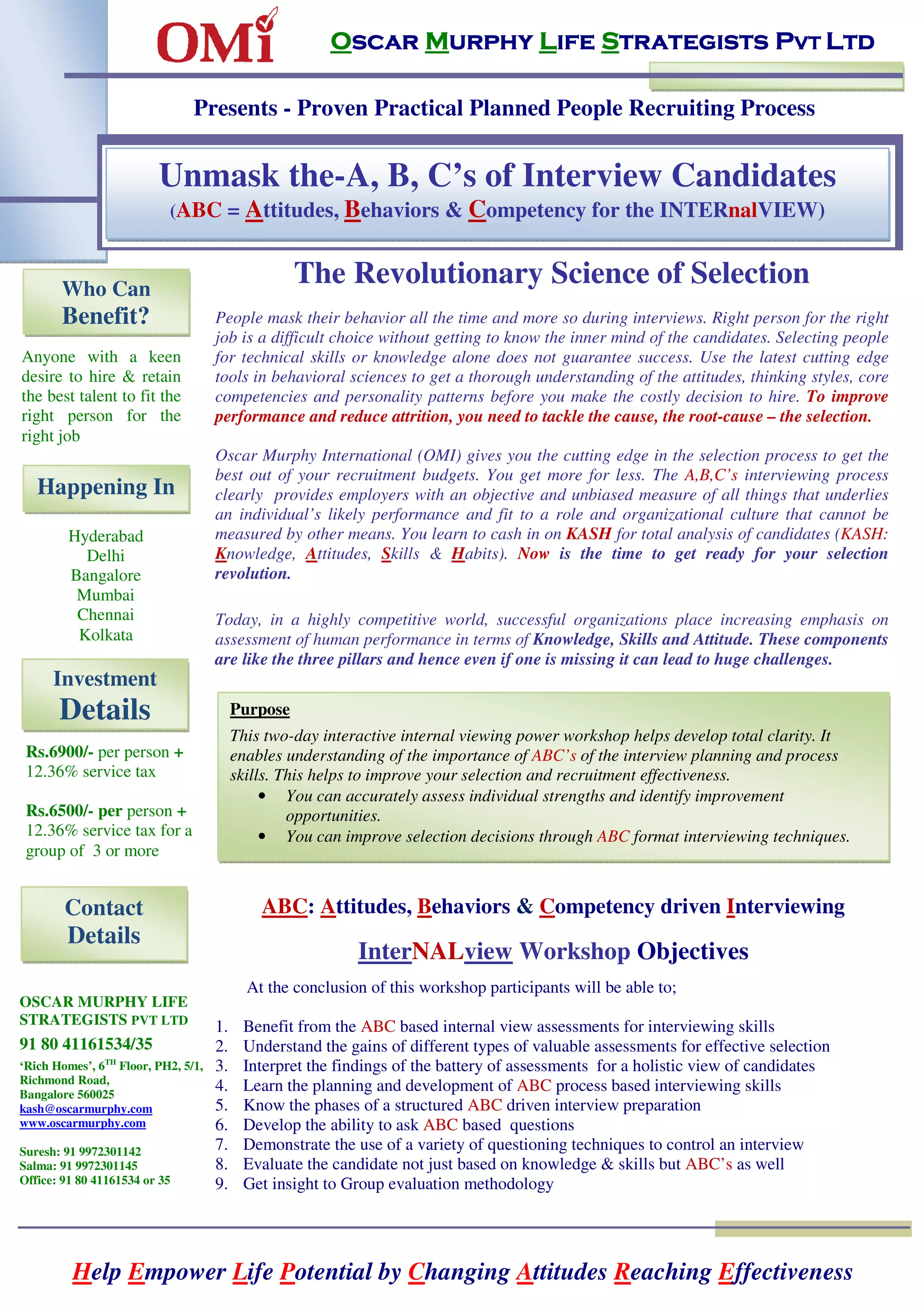 Unmask the ABC's of interview candidates | PDF