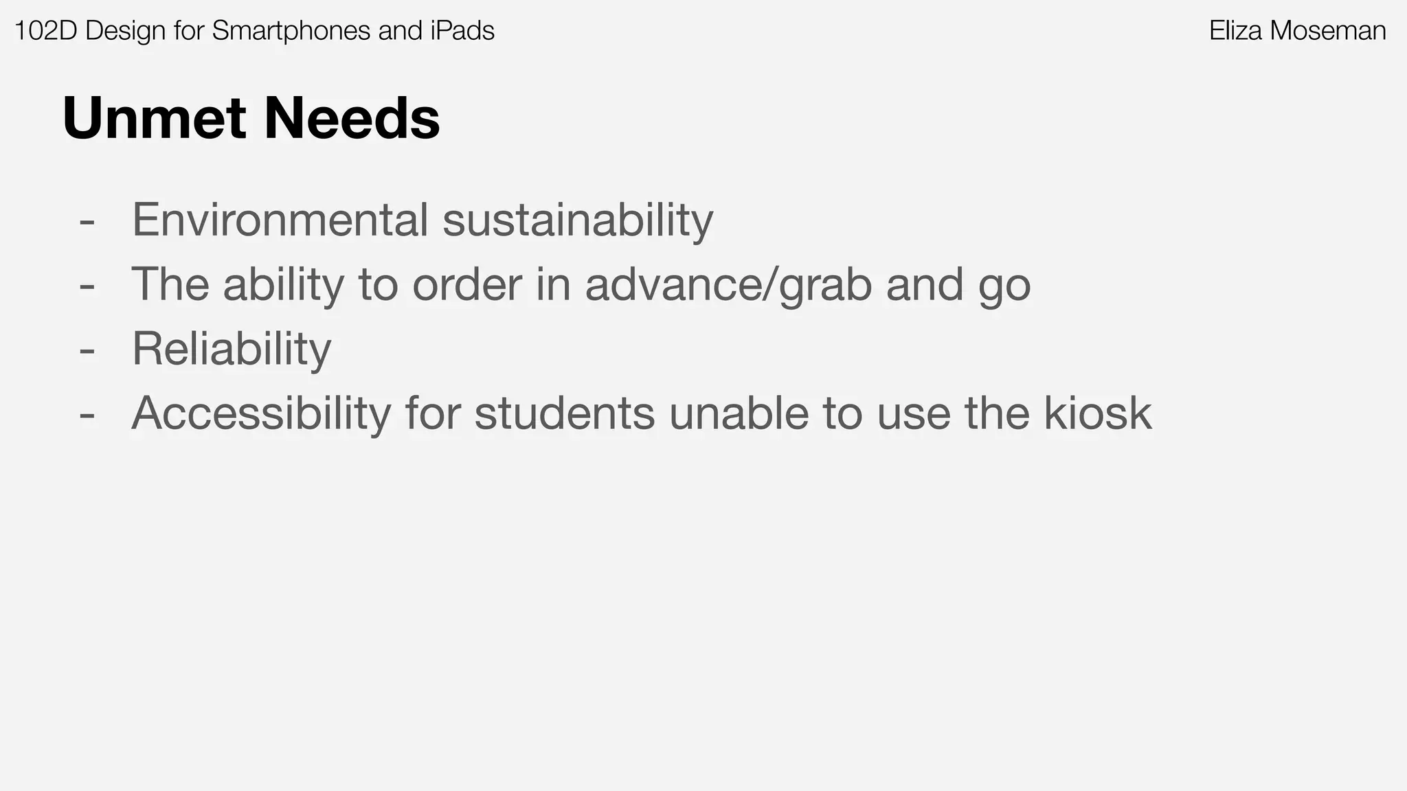 Unmet needs | PPT