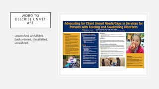 Unmet needs and risks | PPTX