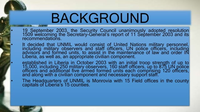 United Nations Mission in Liberia (UNMIL) | PPT