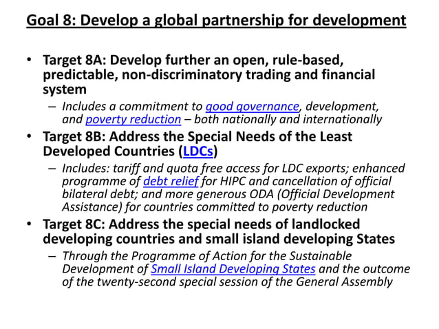 Un millenium development goals | PPT
