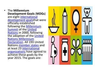 Un millenium development goals | PPTX | Debated Sensitive Social Issues ...