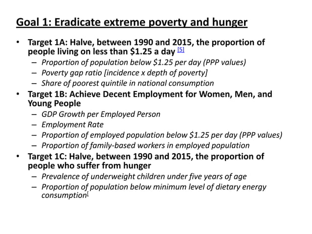 Un millenium development goals | PPT