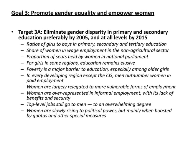 Un millenium development goals | PPT