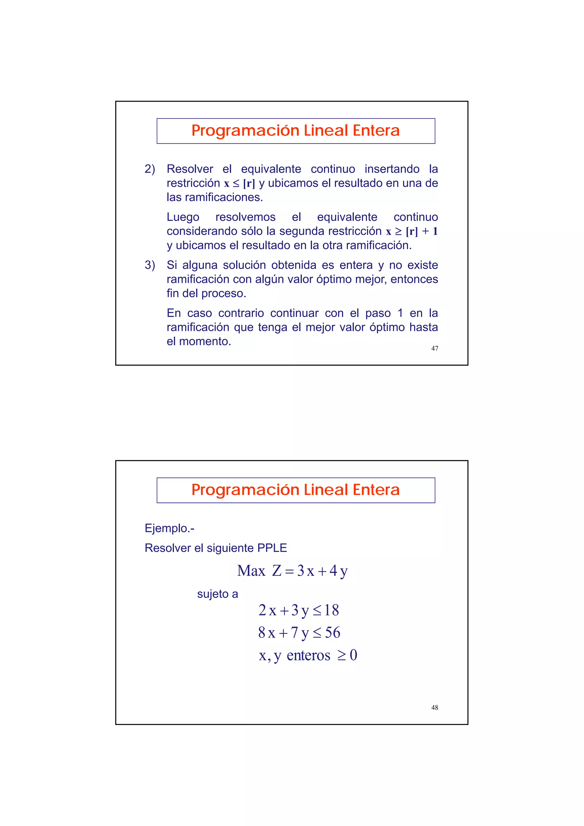 Unmsm fisi - programación lineal entera y binaria - io1 cl15 entera ...
