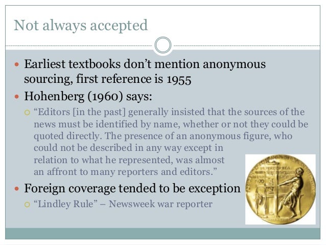 Unnamed attribution: A Historical Analysis of the Journalism Norms Su…
