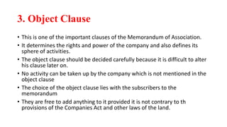 Memorandum of association &article of association | PPTX