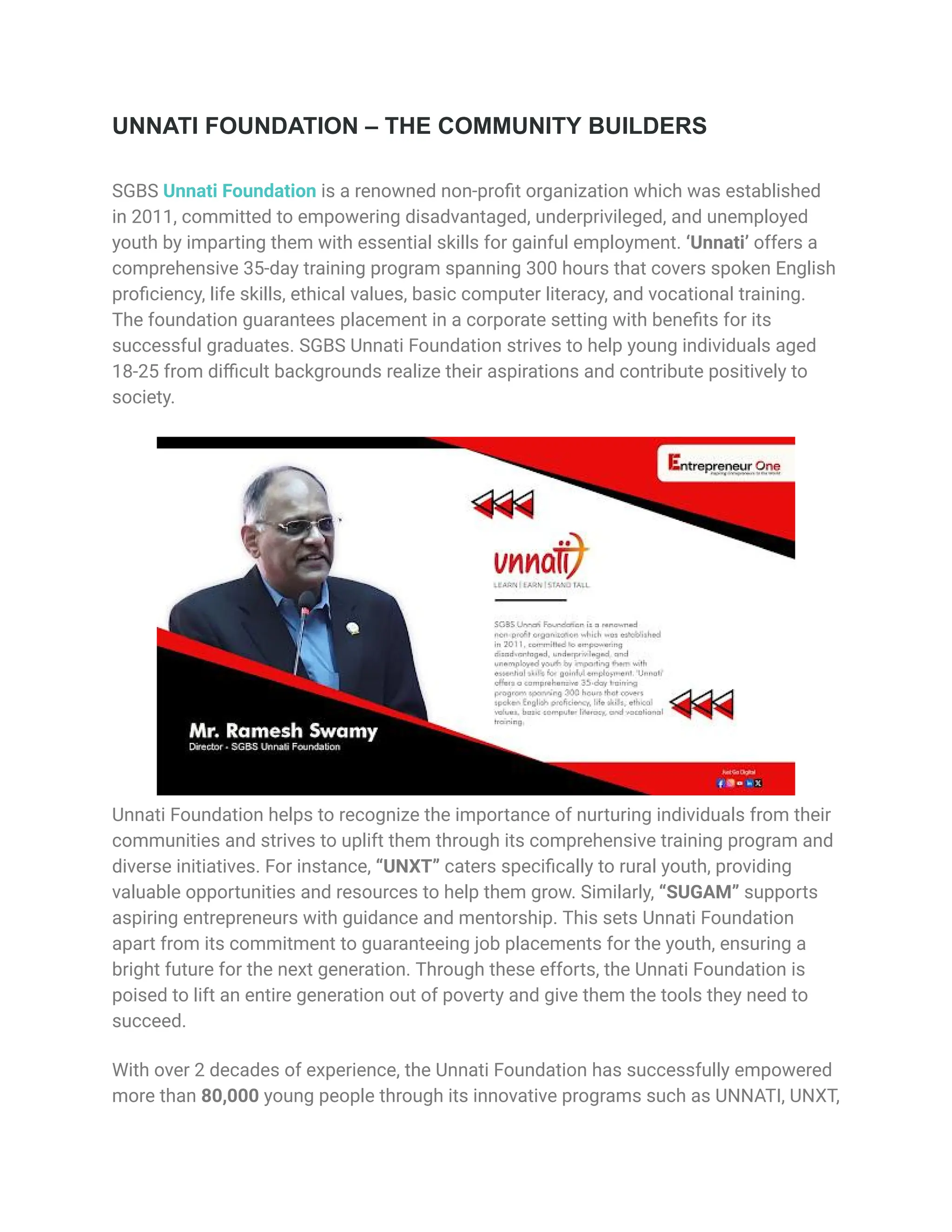 UNNATI FOUNDATION – THE COMMUNITY BUILDERS..pdf