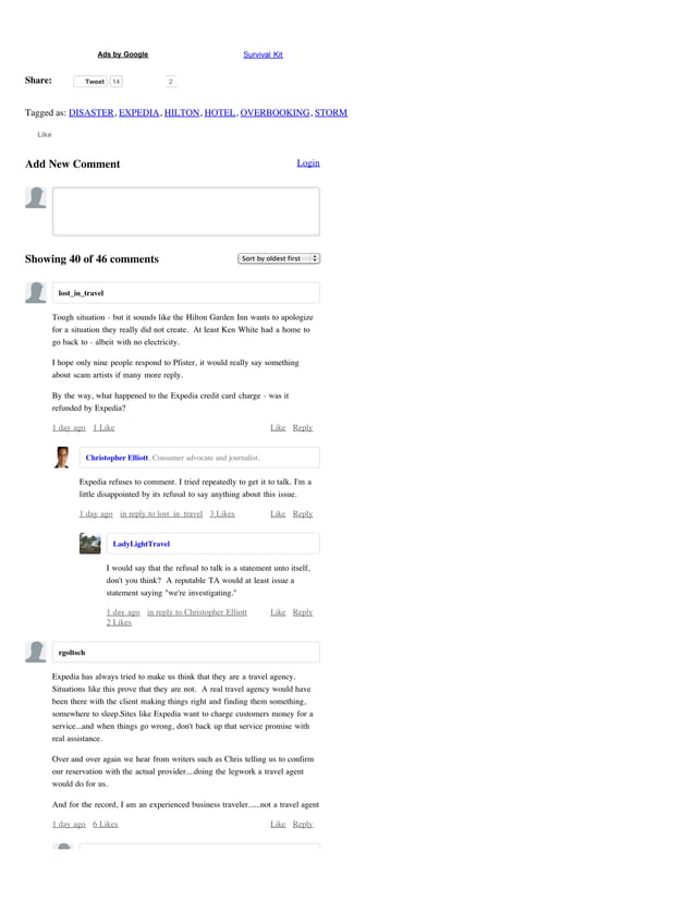 HospitalityLawyer.com | Christopher Elliott Article | What To Do When ...