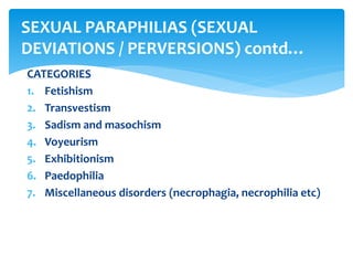 Unnatural sexual offences and paraphilias | PPTX