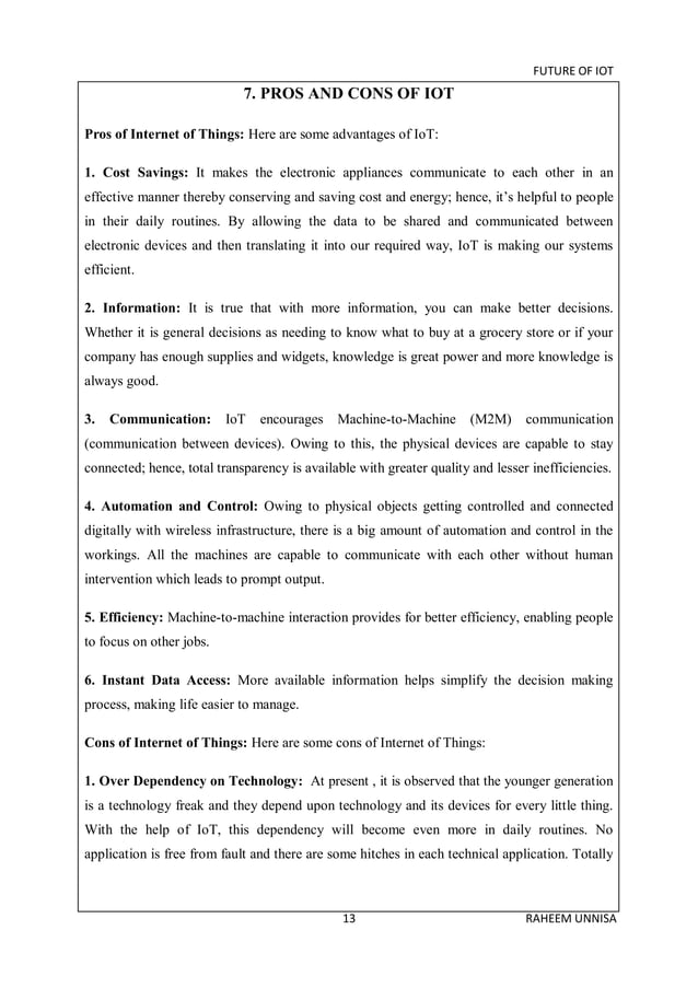 FUTURE OF IOT | PDF