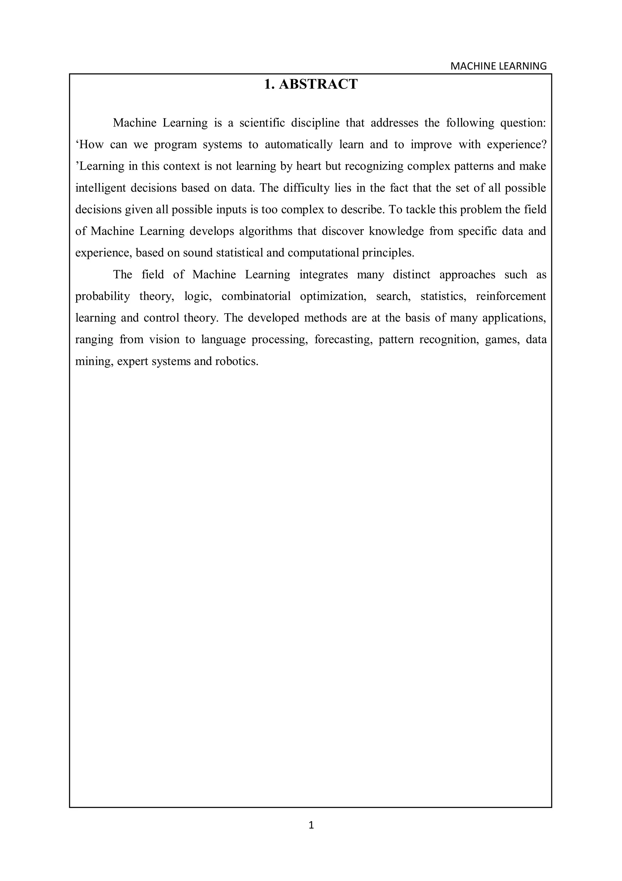 machine learning | PDF