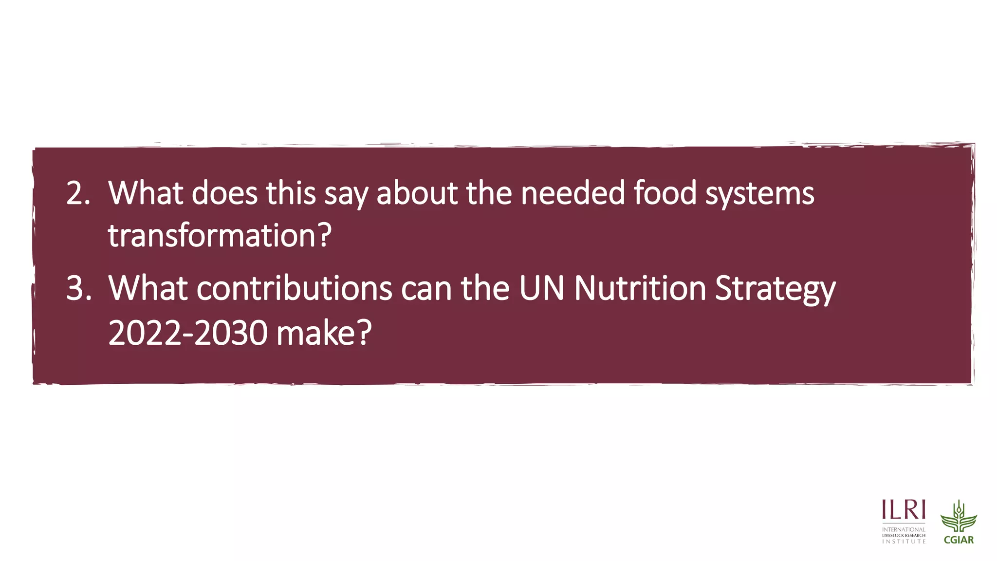 Opportunities for Africa to address all forms of malnutrition: How can ...