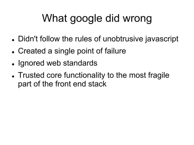 Unobtrusive javascript | PPT