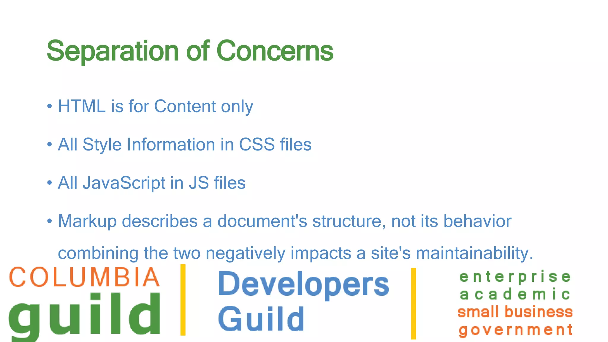Unobtrusive Javascript Ppt