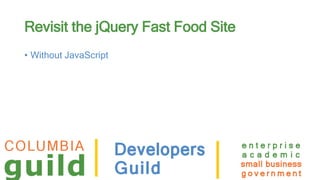 Unobtrusive javascript | PPTX | Web Development | Internet