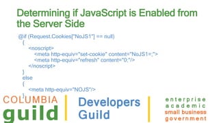 Unobtrusive javascript | PPTX | Web Development | Internet