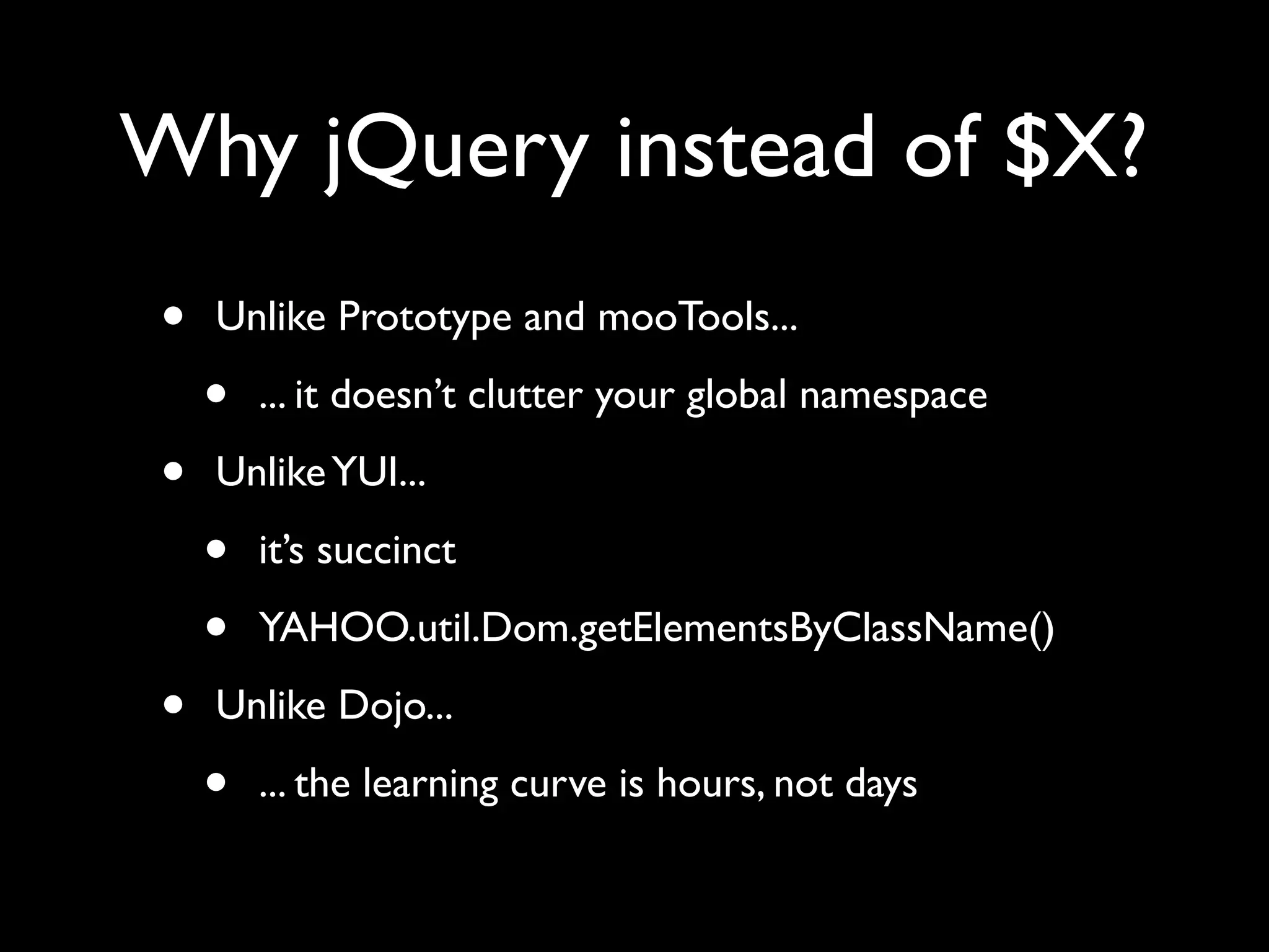 Unobtrusive Javascript With Jquery Ppt