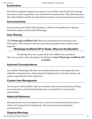 Integrating the WhatsApp Unofficial API: A Comprehensive How-to Guide | PDF