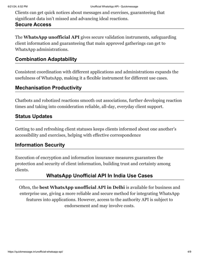 Integrating the WhatsApp Unofficial API: A Comprehensive How-to Guide | PDF