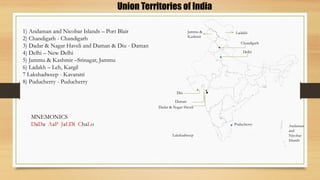 UNOIN TERRITORIES, and STATES CAPITALS.pptx | Asia Travel | Travel ...