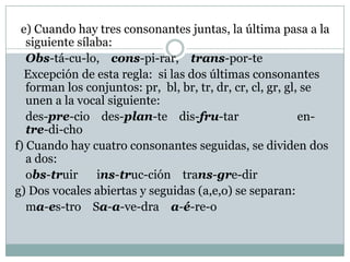 La sílaba | PPTX