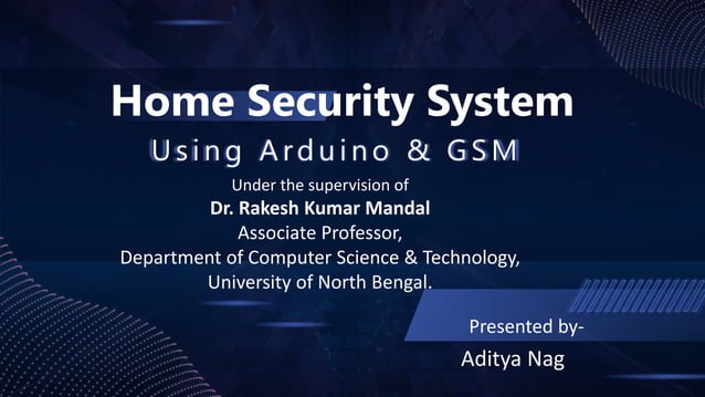 Home Security System using Arduino & GSM | PPTX