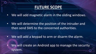 Home Security System using Arduino & GSM | PPTX