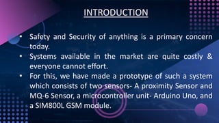 Home Security System using Arduino & GSM | PPTX