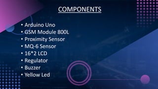 Home Security System using Arduino & GSM | PPTX