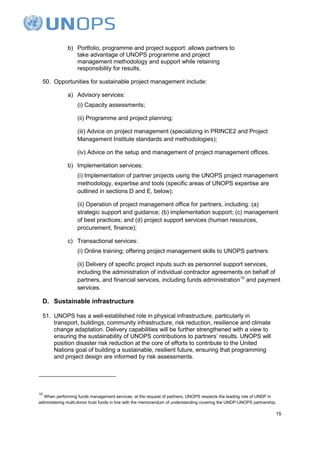 Unops strategy pan 2014 2017 sustainable focus and excellence | PDF