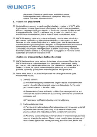 Unops strategy pan 2014 2017 sustainable focus and excellence | PDF