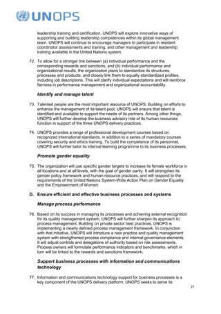 Unops strategy pan 2014 2017 sustainable focus and excellence | PDF