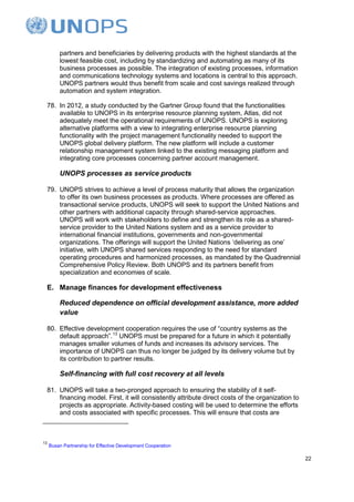 Unops strategy pan 2014 2017 sustainable focus and excellence | PDF