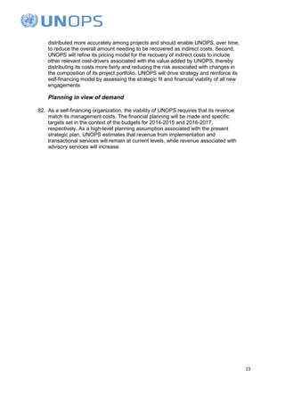 Unops strategy pan 2014 2017 sustainable focus and excellence | PDF