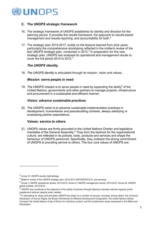 Unops strategy pan 2014 2017 sustainable focus and excellence | PDF