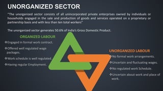 Unorganised labour | PPTX