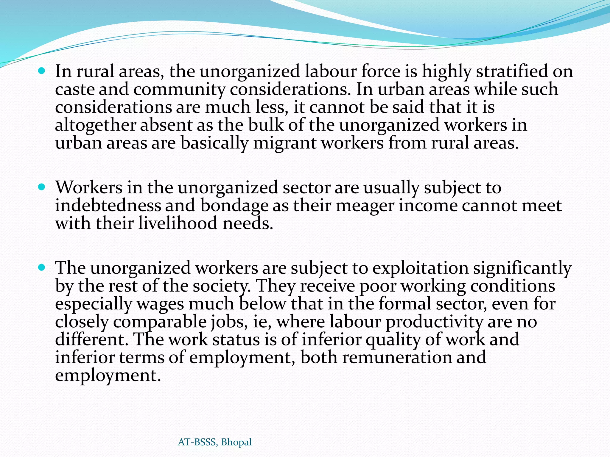 Unorganised sector | PPTX
