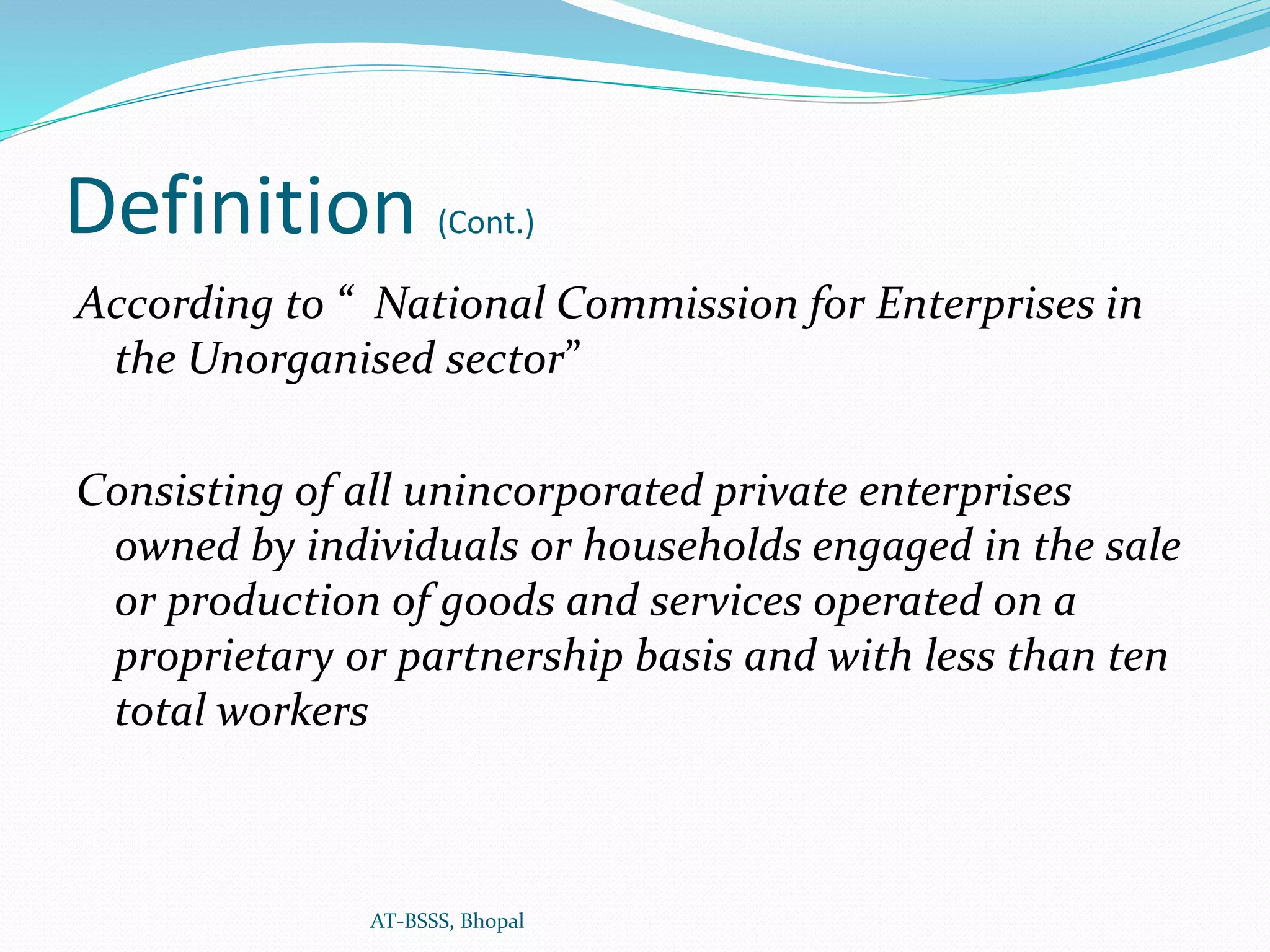 Unorganised sector | PPTX
