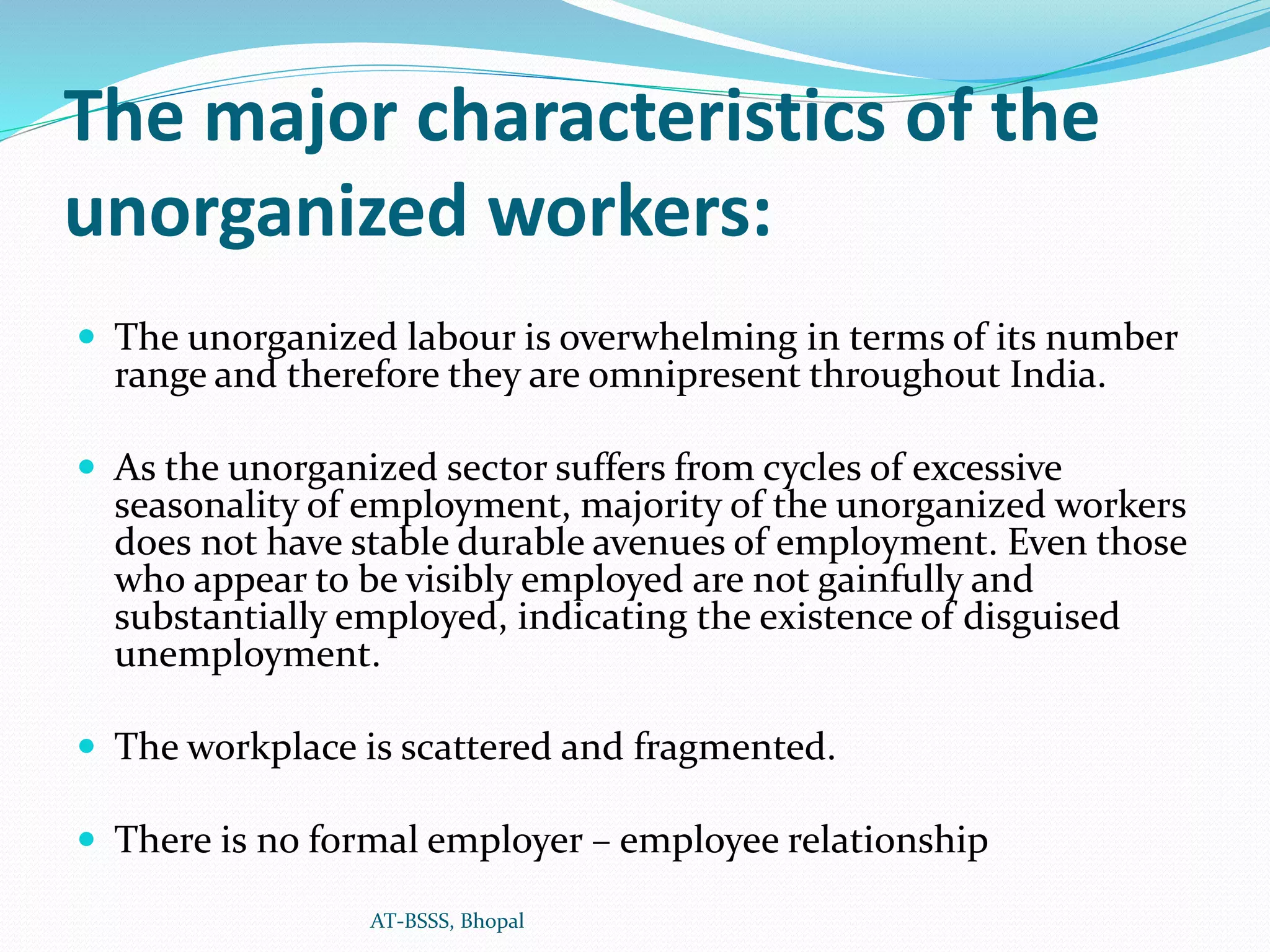 Unorganised sector | PPTX