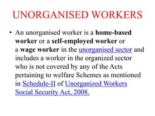 Unorganized sector | PPTX